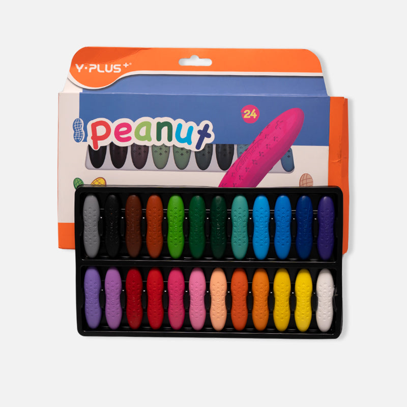 Y-Plus+ Peanut 24 Pcs Crayon | Crayon price in Bangladesh – Elmate Stationery