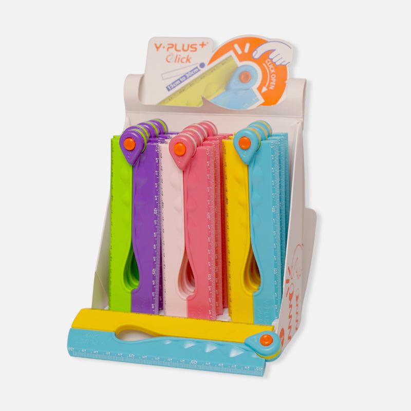 Y-Plus+ Click Ruler 15-30 CM Ruler – Elmate Stationery